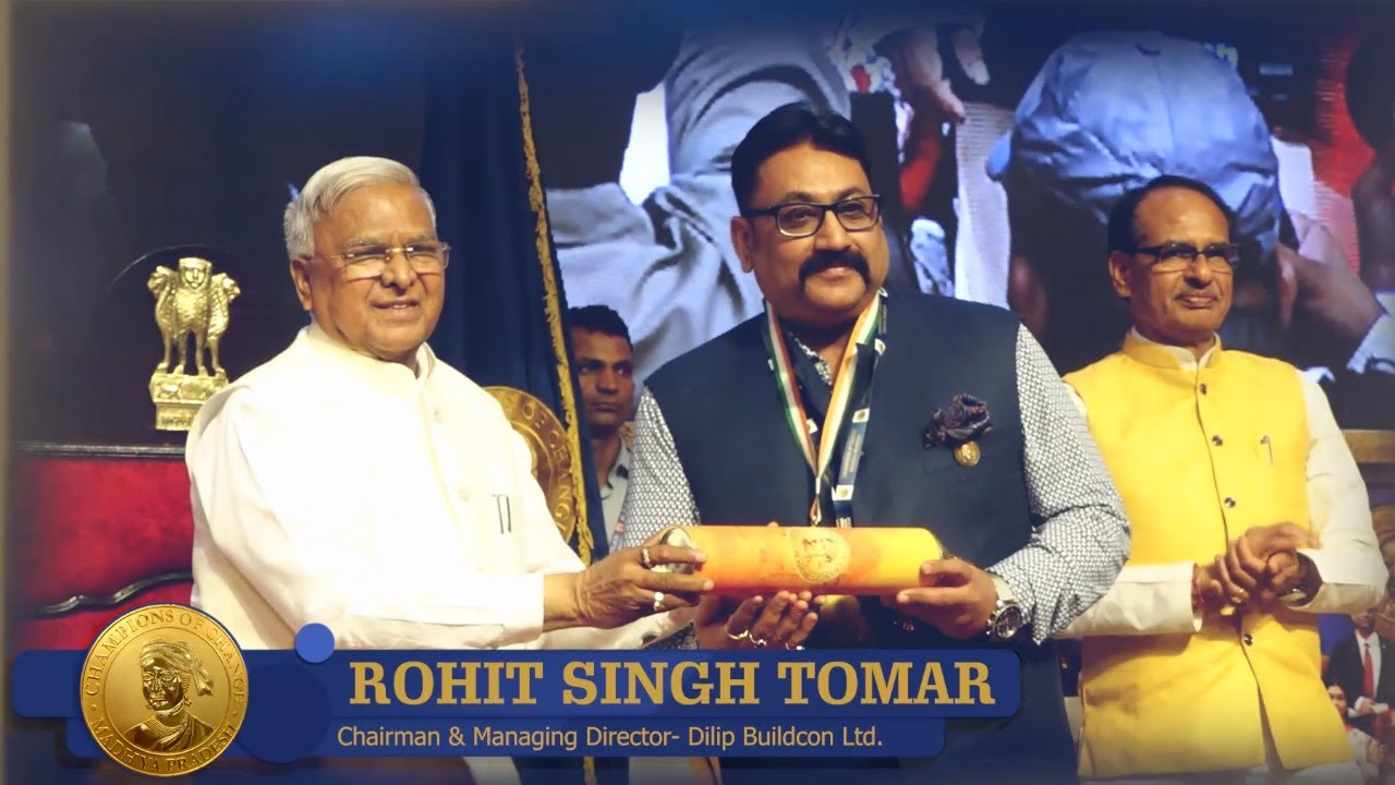 Rohit Singh Tomar felicitated with Champions of Change Madhya Pradesh ...