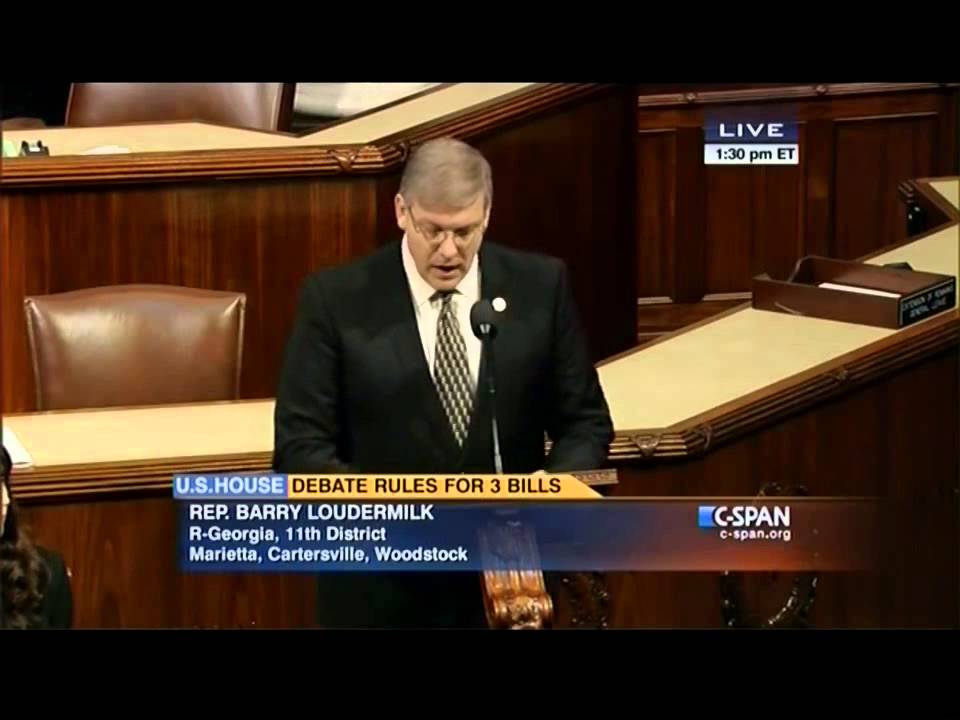 Congressman Barry Loudermilk (R-GA) offers comments on H.R. 240 - YouTube
