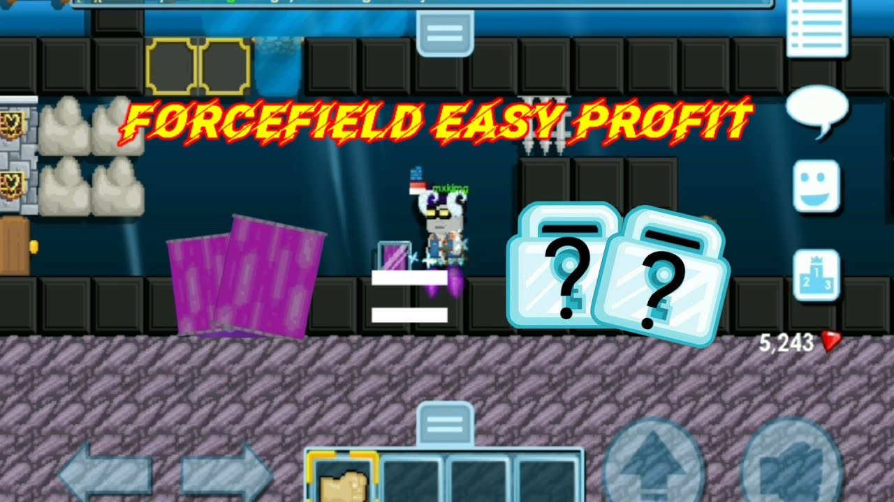 how to make forcefield profit in growtopia || easy profit - YouTube