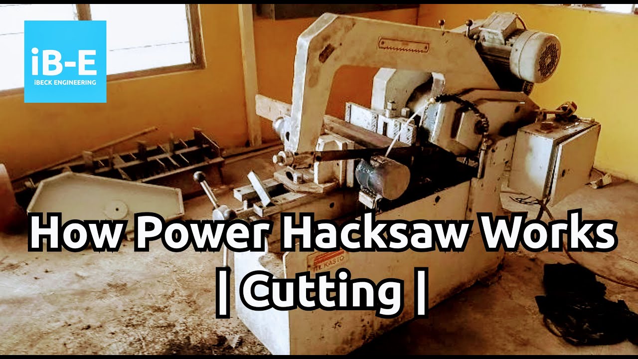power hacksaw operation | how power hacksaw cut metals - YouTube