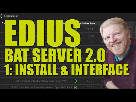 EDIUS BAT server 2 0 part 1:   install and interface