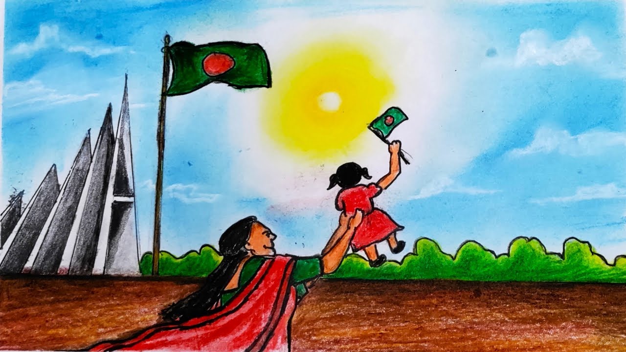 Independence day of Bangladesh drawing | ২৬ শে মার্চের ছবি আকাঁ | 26 ...