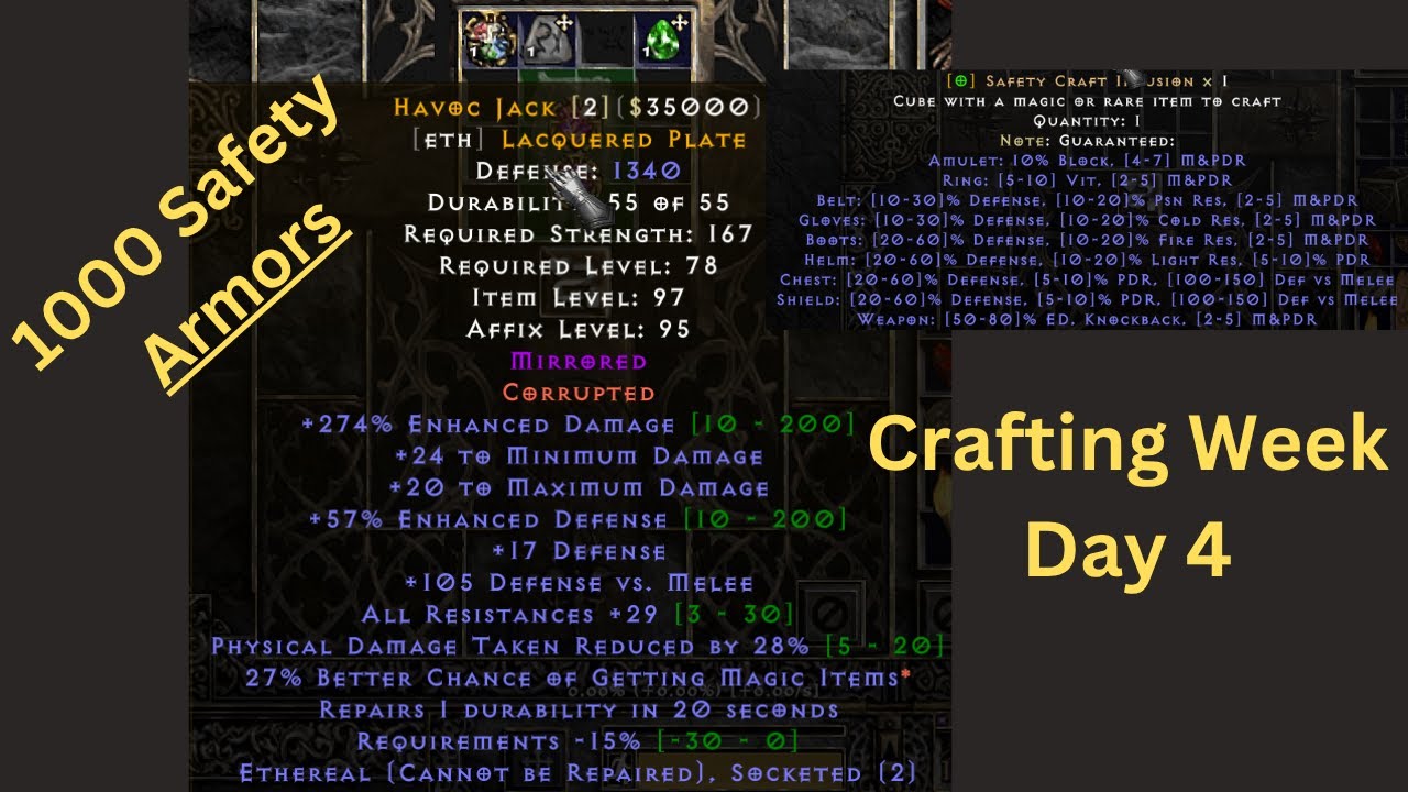 Pd2 S11 - 1000 Safety Armors (Crafting week Day 4) - YouTube