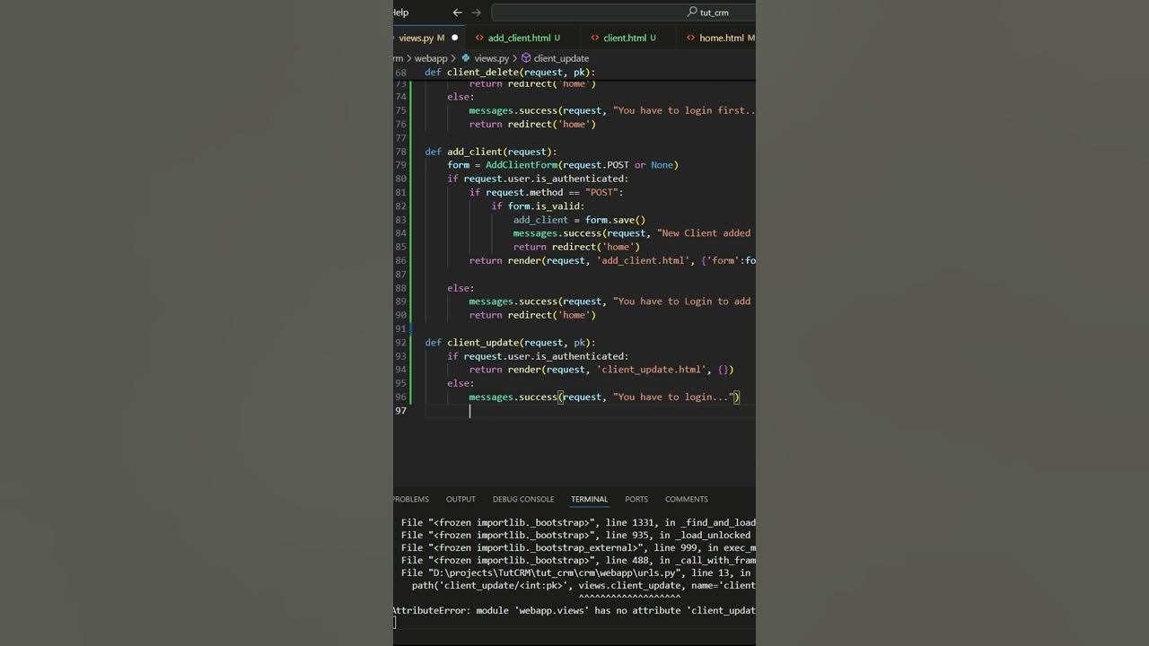 Django Real-World Project Tutorial: Build Step-by-Step | Update Record | S-15-1 #django # ...