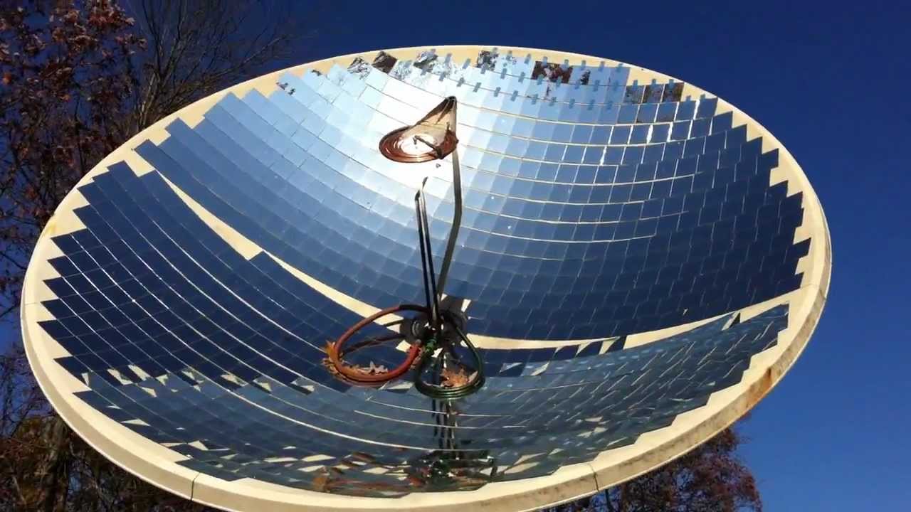 Zach's Solar Dish Project Testing 11-6-11 - YouTube