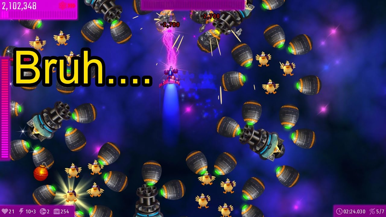 Wheel of 5 Chick Gatling Gun?.... | Chicken Invaders Universe Version ...