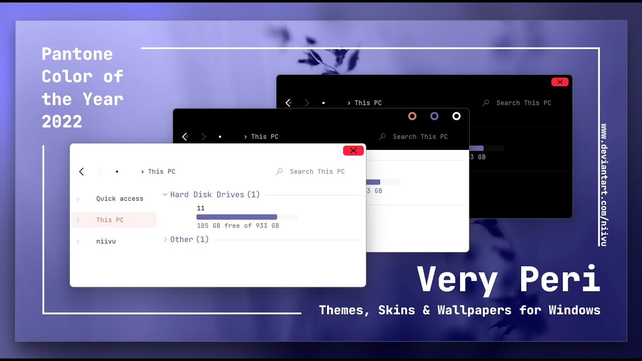 Tema Very Peri for Windows 10 / theme for windows 10 - YouTube
