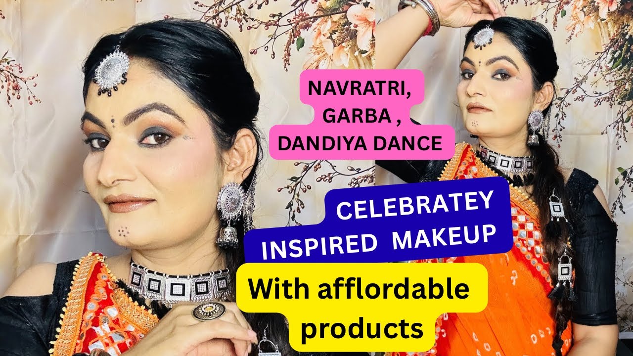 I Tried a Garba Makeup Tutorial for Navratri 💐| step by step with ...