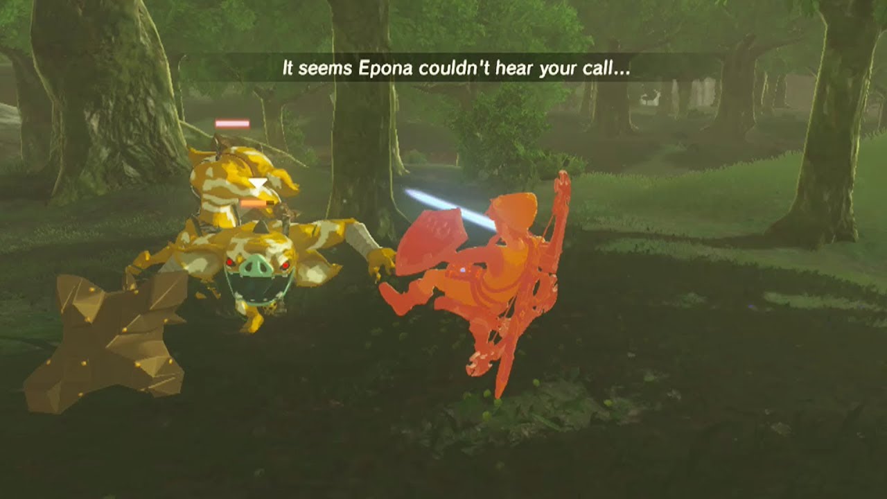 Link Gives Gold Bokoblins Savage Lynel Crushers - Zelda Breath of the ...