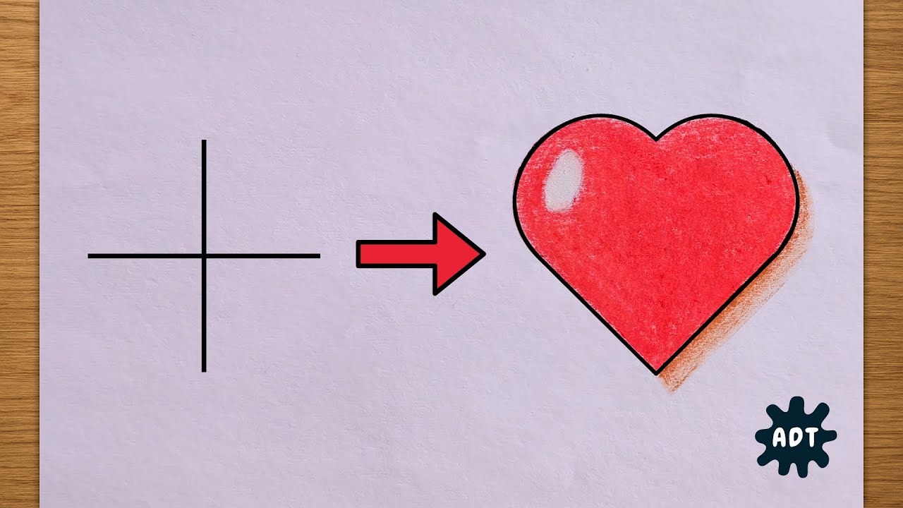 How to Draw a Heart Easy Step by Step | Using Compass, Pencil, Marker ...
