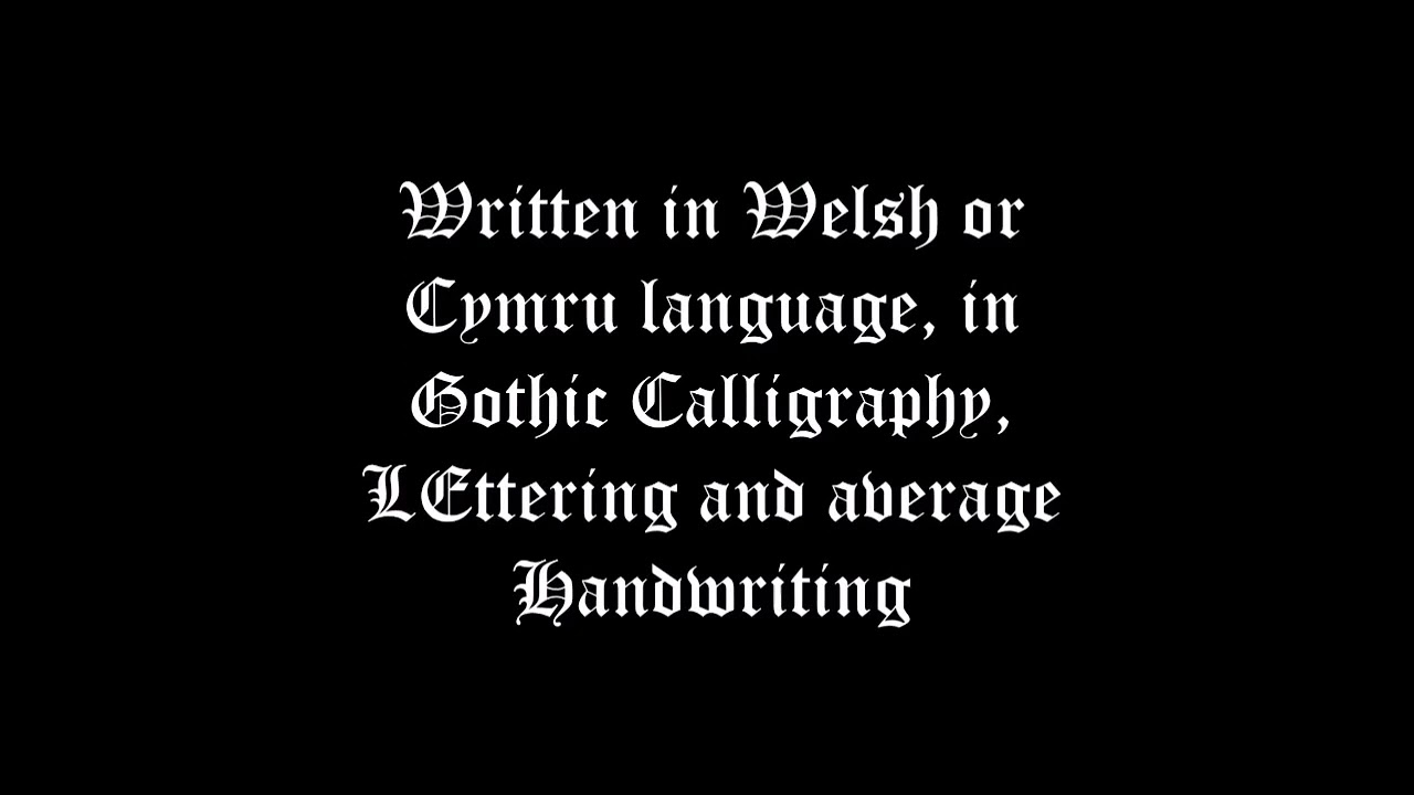 Calligraphy and Lettering: A well-meaning Welsh writing of Bible ...
