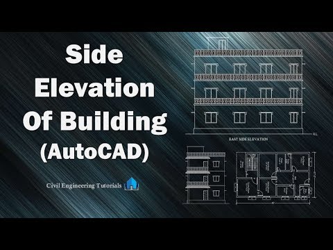 How to Draw East Side Elevation of Building | AutoCAD Drawing | Civil ...