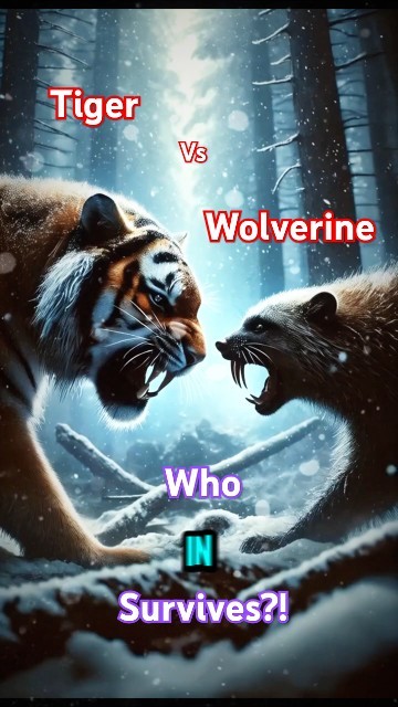 Siberian Tiger vs Wolverine: Brutal Showdown in the Frozen Wild ...
