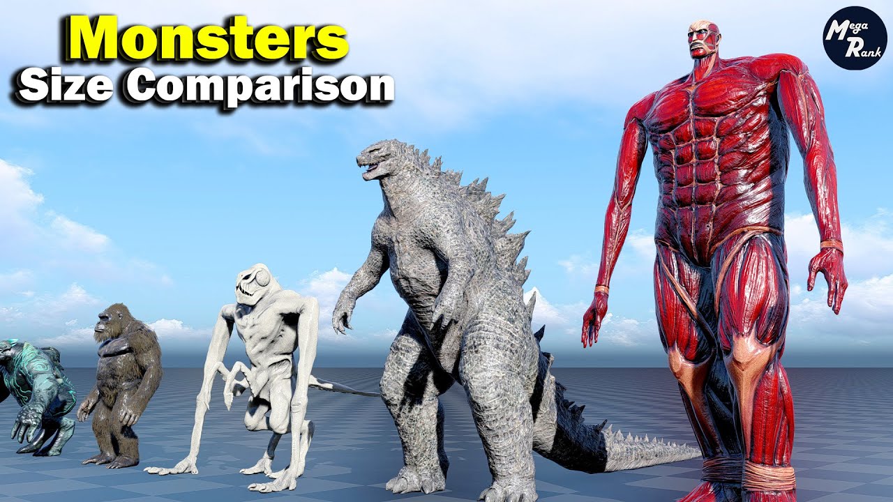 Movie Monsters Size Comparison | 3D Comparison - YouTube