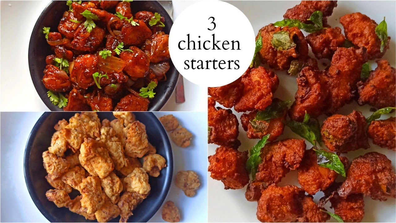 3 yummy chicken starters recipes | Easy restaurant style chicken ...