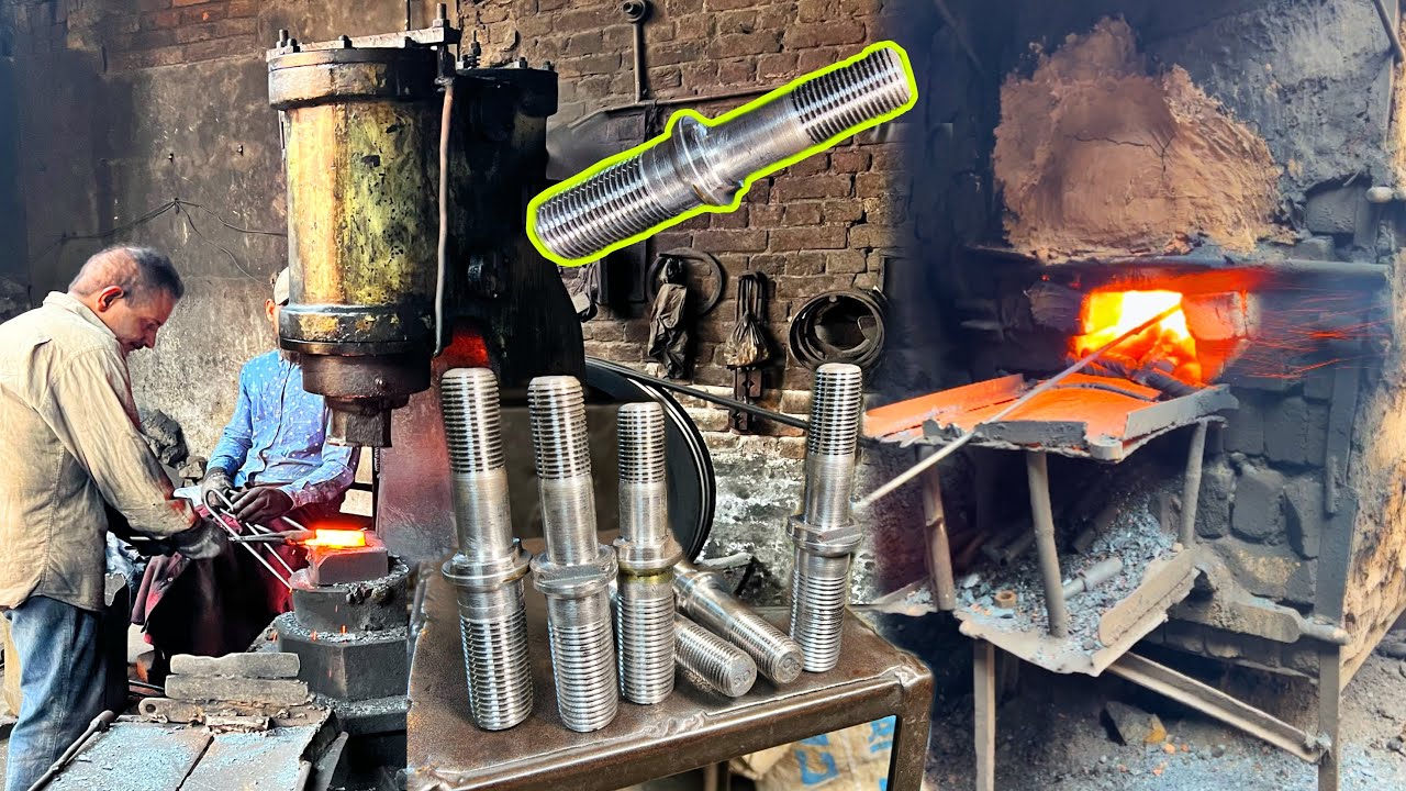 How are Made Stud Bolt inf Factory I production process process of ...