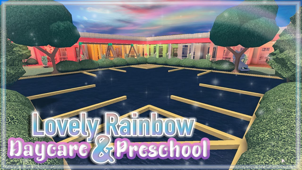 ROBLOX | Bloxburg: Lovely Rainbow Daycare & Preschool | 240k | Tour ...