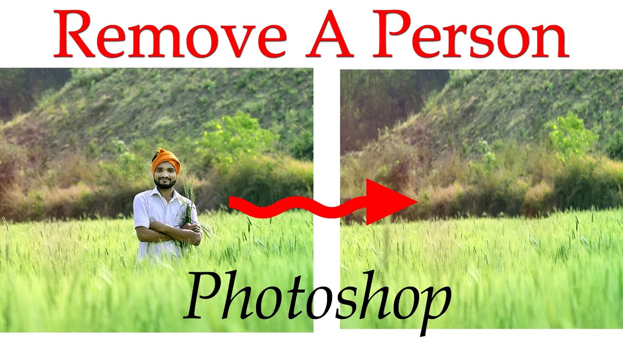How to remove a person from a picture using photoshop - YouTube