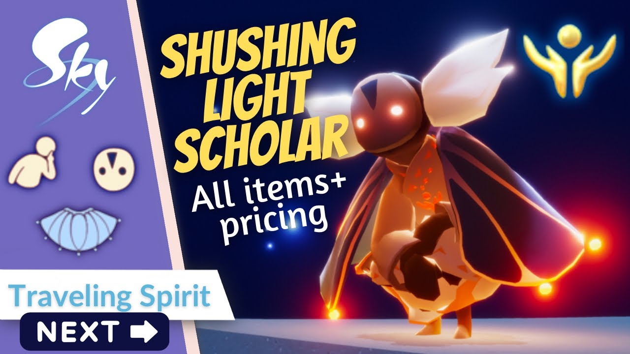 Shushing Light Scholar PRICES - Glowing Cape, Avatar Aang Mask - Sky Traveling Spirit ...