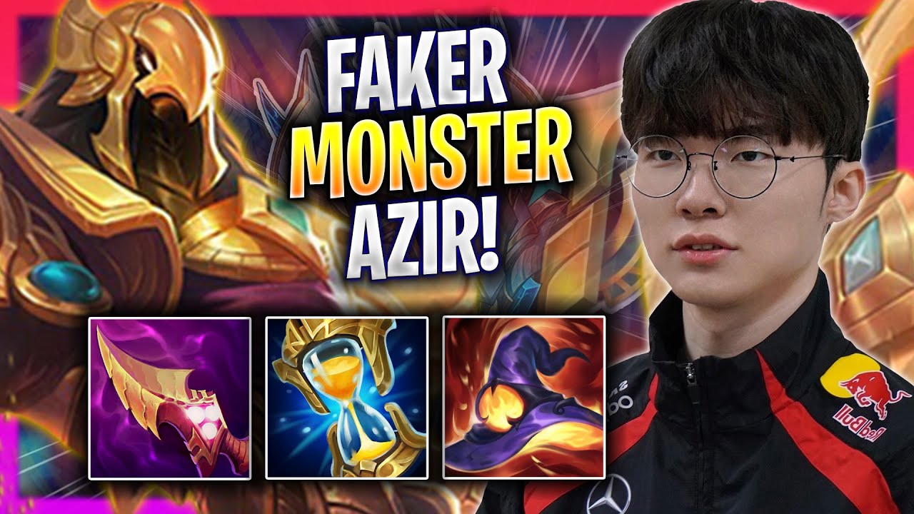 FAKER IS A MONSTER WITH AZIR! - T1 Faker Plays Azir MID vs Yone ...