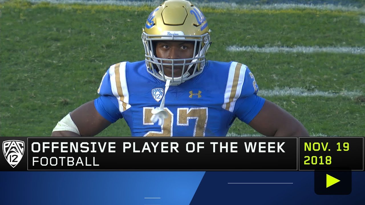 UCLA's Joshua Kelley wins Pac-12 football Offensive Player of the Week ...