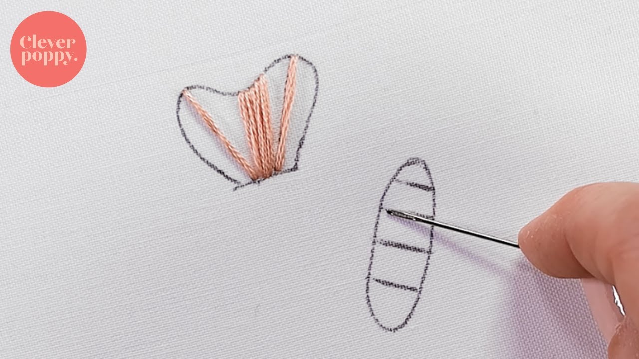 Satin stitch sectioning tutorial | Beginner Embroidery Techniques - YouTube