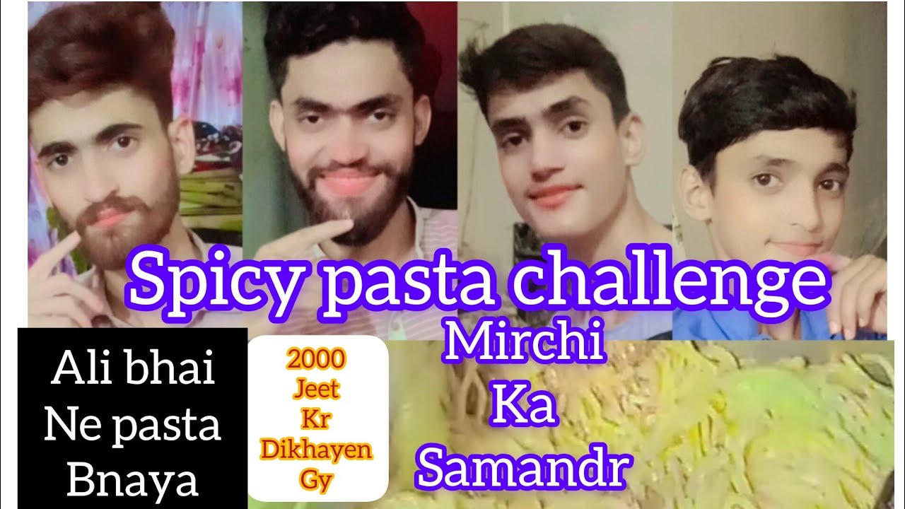 spicy pasta challenge with brothers. - YouTube