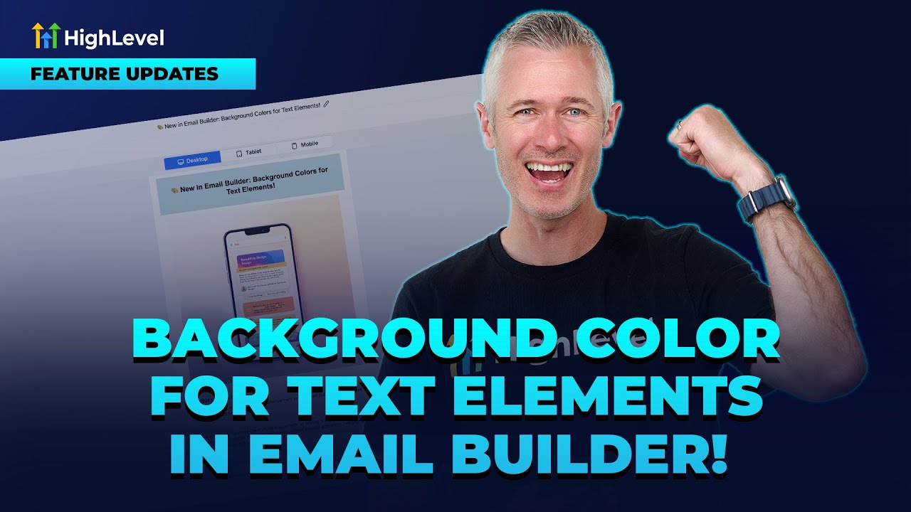 Background Color for Text Elements in Email Builder! - YouTube