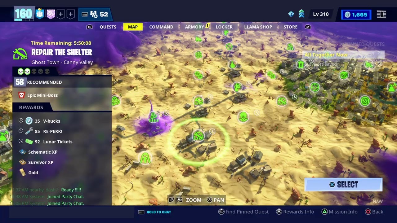 Fortnite stw vbuck mission ! Shelter lvl 58 canny! sharkblueiron - YouTube
