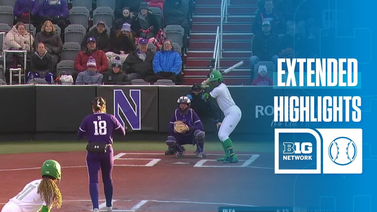 Oregon at Northwestern | EXTENDED HIGHLIGHTS | Big Ten Softball | 03/27 ...