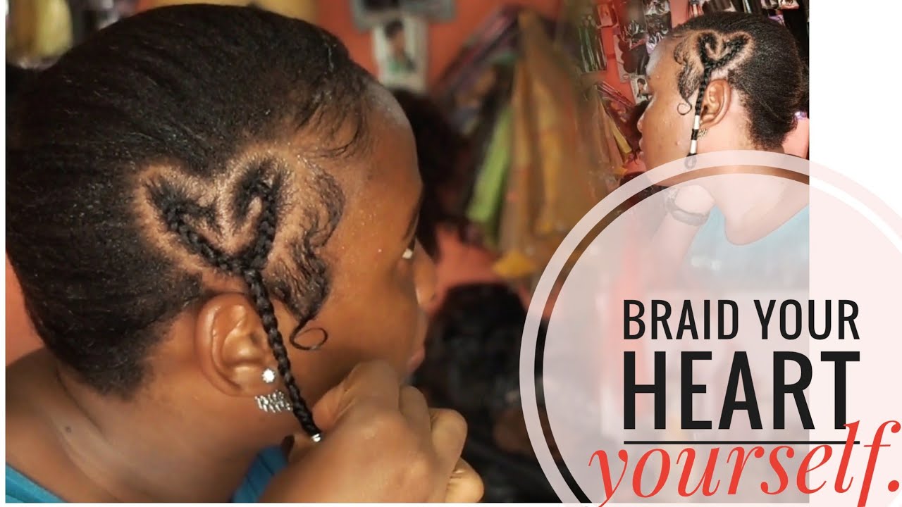 How to make braided heart on yourself || Heart braid DIY - YouTube