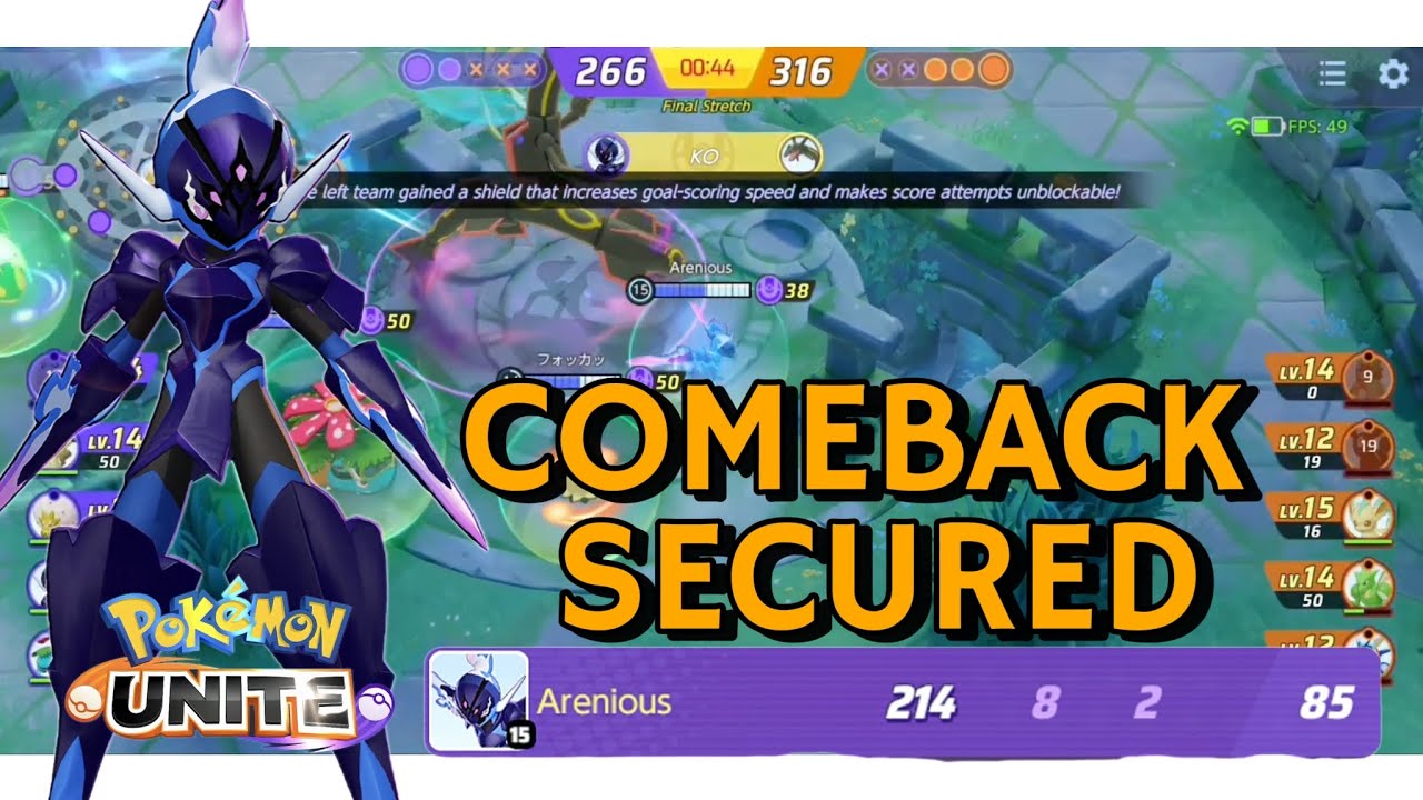 Comeback Secured || Pokemon Unite Gameplay Replay || #pokemon # ...