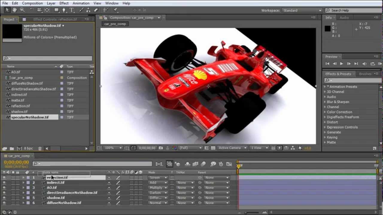 Maya Multi-Pass Rendering Tutorial - Extract the Render Passes and Composite them with After ...