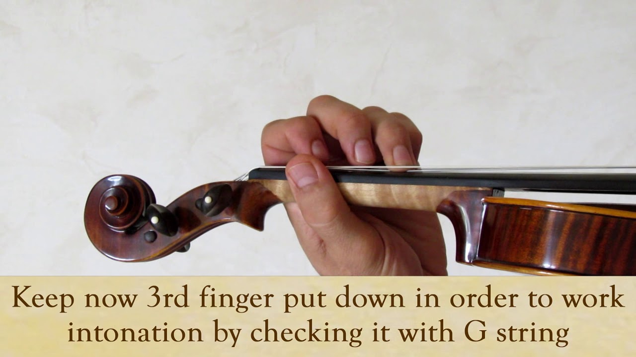 Volume 1 lesson 033 / 133 - Study of 3rd finger on D string - Learning ...