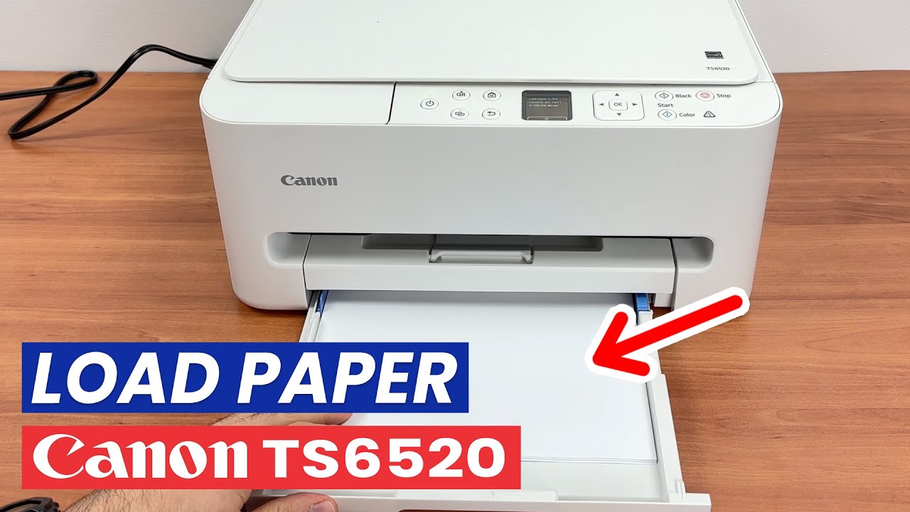 How to Load Paper In Your Canon PIXMA TS6520 - YouTube