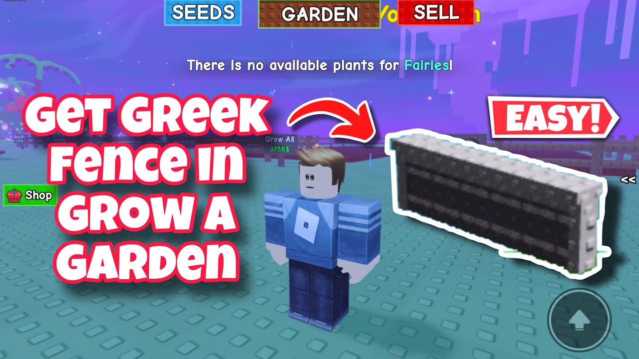 How to Get Greek fence in Grow A Garden! Roblox - YouTube