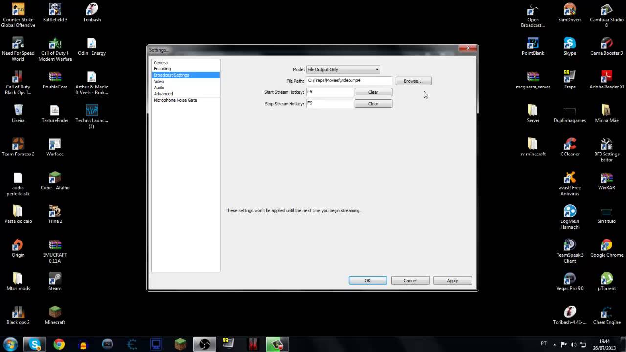 Tutorial - Configuração do Open Broadcaster Software (OBS,Gravar Sem ...