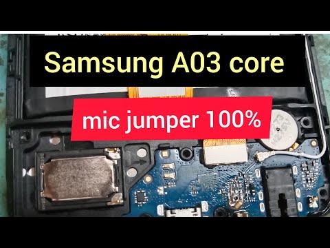 Samsung A03 core mic line. mic jumper - YouTube