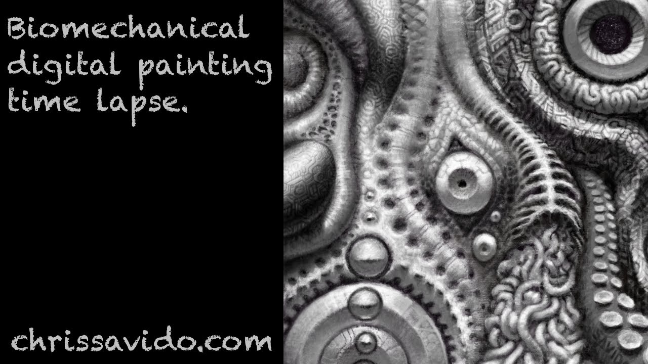 Sentience: digital drawing time lapse - YouTube