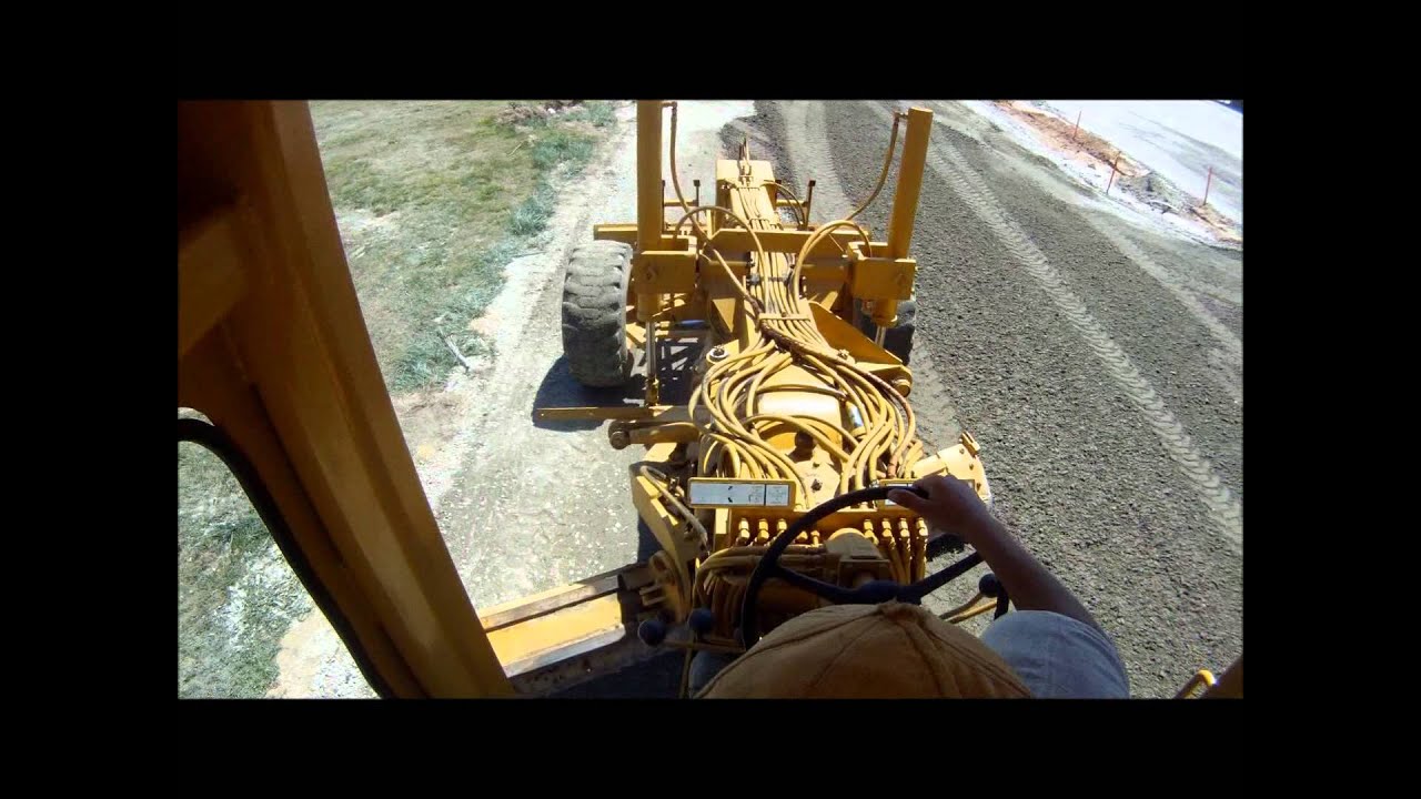 Motor Grader Grading Parking Lot - YouTube
