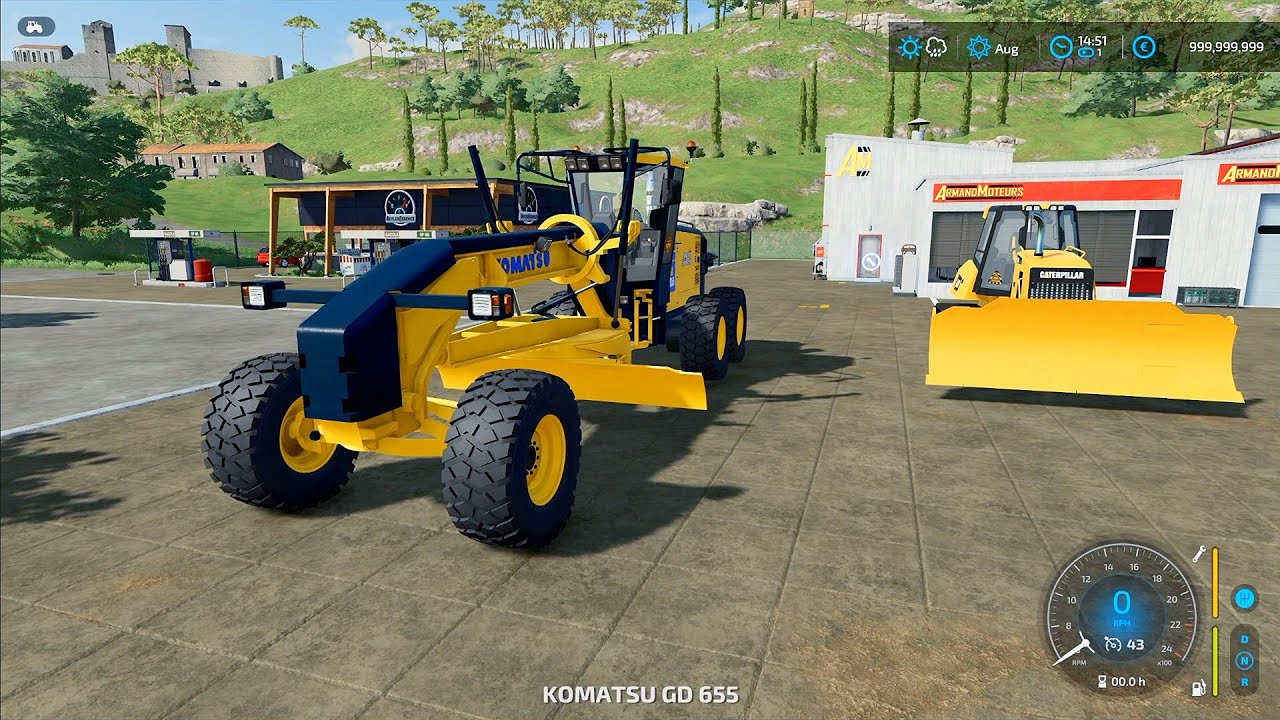 KOMATSU GD 655 Motor Grader Working For Road Construction 🚧 # ...