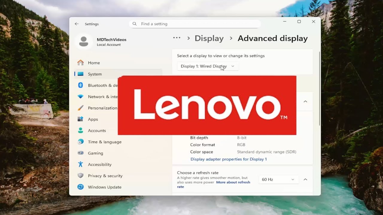 How to Change Monitor Refresh Rate on Lenovo Laptop [Tutorial] - YouTube