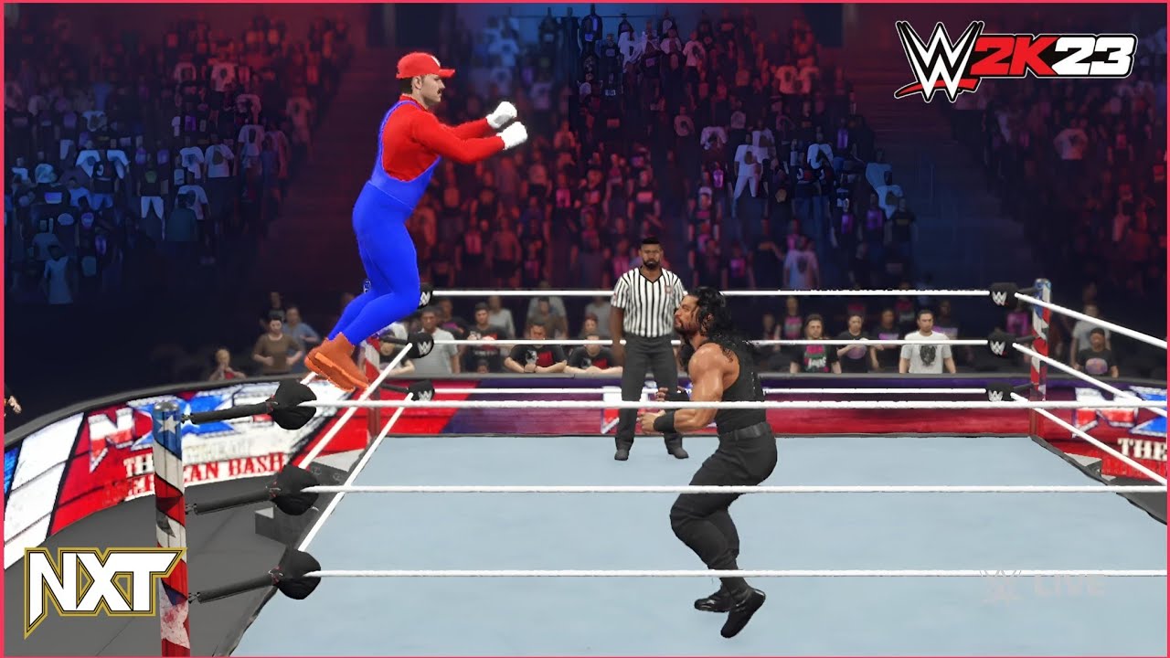 Mario Vs Roman Reigns Full Match WWE 2k24 - YouTube