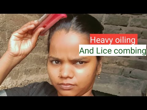 Lice combing video #Heavyoilinglicecombingviedo - YouTube