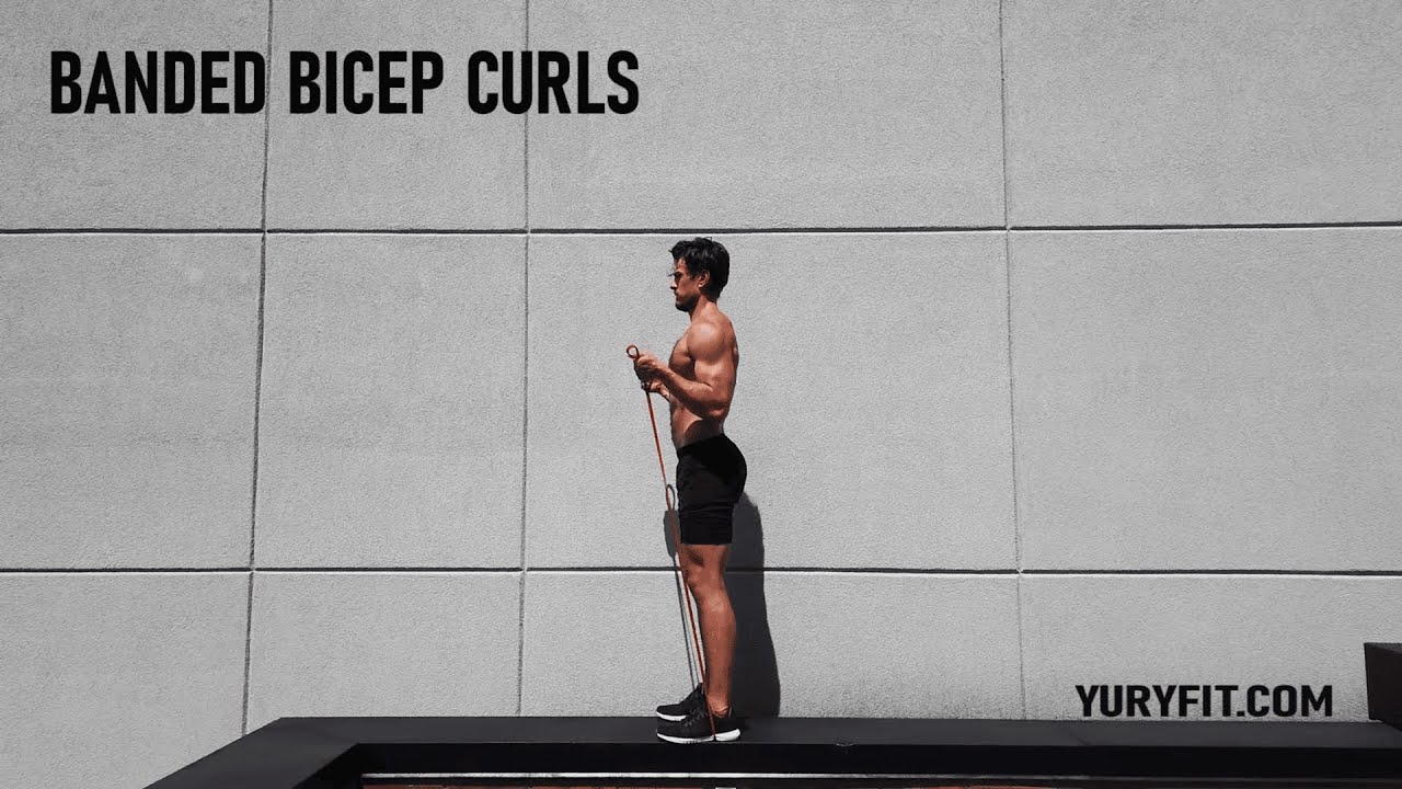 How to Do Bicep Curls with Resistance Bands | No Weights Needed! - YouTube