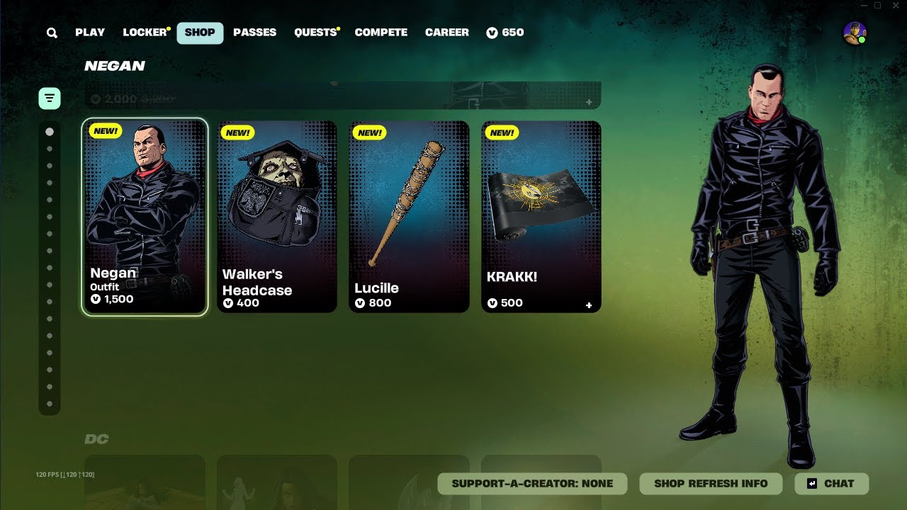 *New* Negan Skin Is Here In The Fortnite Item Shop [04/04/2025] # ...
