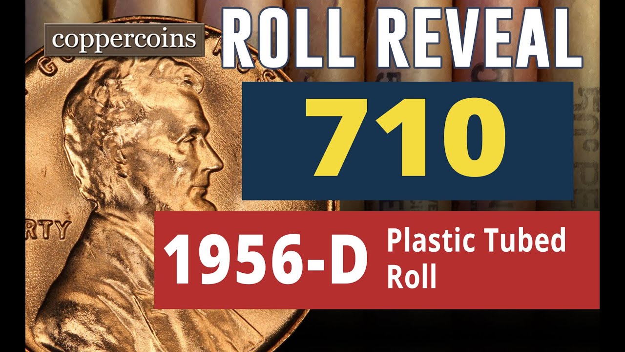 Coin Roll Hunt Reveal #710 : 1956-D Plastic Tubed Roll - YouTube