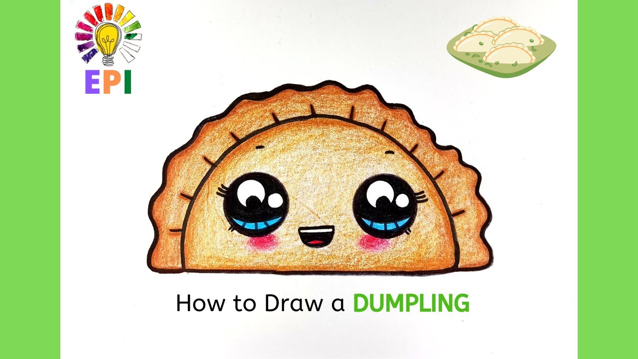 HOW TO DRAW A CUTE DUMPLING EASY PAINTING IDEA - YouTube