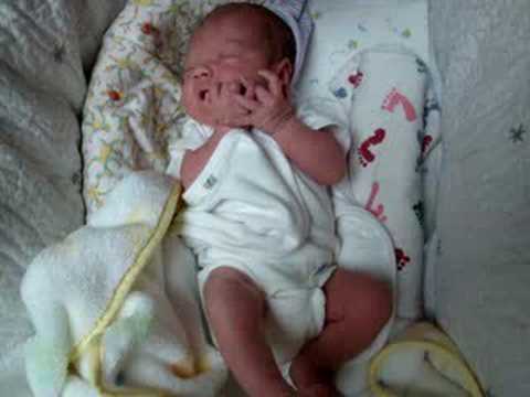 Lucas' hungry newborn noises