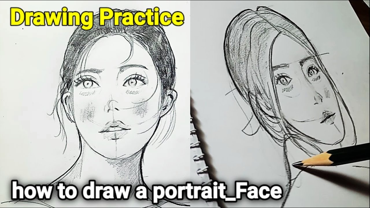 how to draw face with simple anatomy || Drawing Practice With Me - YouTube